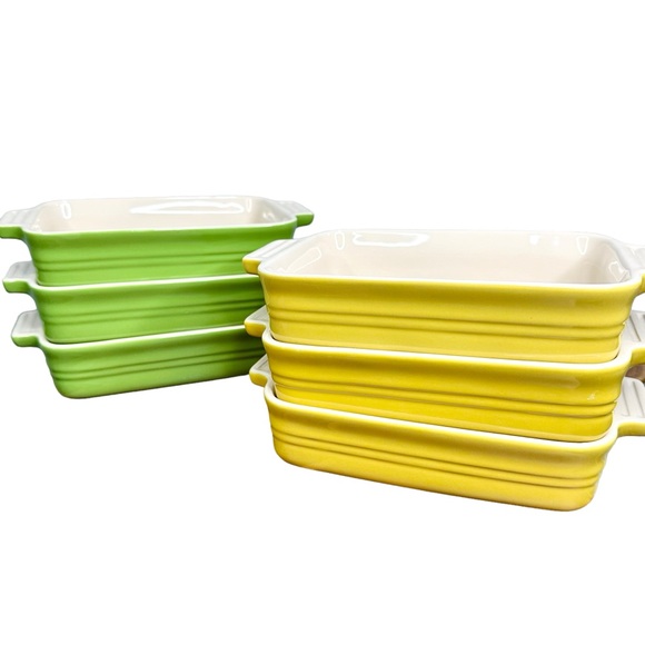 Le Creuset | Kitchen | Le Creuset Set Of 6 5x7 24 Oz Rectangle ...